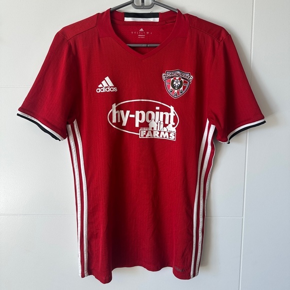 adidas | Shirts | Adidas Red Soccer Jersey | Poshmark